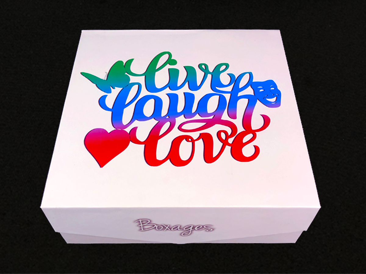 Live Laugh Love (green red & blue) | Boxages